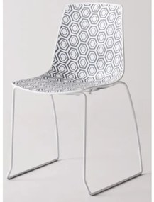 Gaber Plastová židle ALHAMBRA S Barva kostry chromová kostra Barva plastu Gaber bílá - šedá