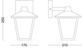 Philips - Venkovní nástěnné svítidlo KINNO 1xE27/25W/230V IP44