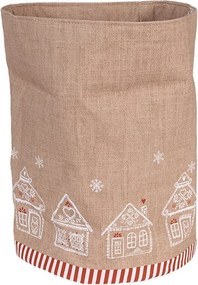 Košík na pečivo s perníkovými chaloupkami Gingerbread Bliss - Ø 15*16 cm