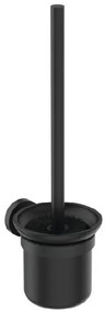 Ideal Standard IOM - WC štětka nástěnná, s držákem, černé satinové sklo/hedvábná černá A7927XG