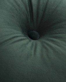 Sametový polštář s knoflíkem barva zelená látka lesklé, sametová