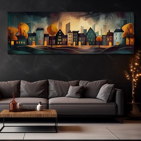 Obraz na plátně - Příjemný večer v Antverpách FeelHappy.cz Velikost obrazu: 120 x 40 cm