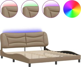Rám postele s LED bez matrace Hvar cappuccino 180x200 cm 3213952