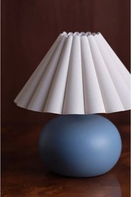 Bílá/modrá keramická stolní lampa (výška 34 cm) Crasso – Jotex
