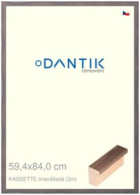 DANTIK rámeček 59,4x84 | KASSETTE tmavěšedá (Plexi Čiré)