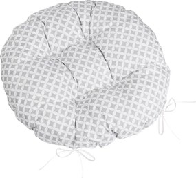 Bellatex Sedák Adéla prošívaný kulatý průměr 40 cm Kosočtverec Šedá,Bílá