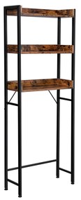 Regál nad pračku nebo WC HENRY v industriálním stylu, třípolicový