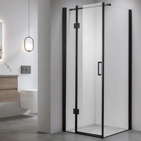 BPS-koupelny Čtvercový sprchový kout ZES KZ1390B BL 90x90 černá/transparent - bez vaničky