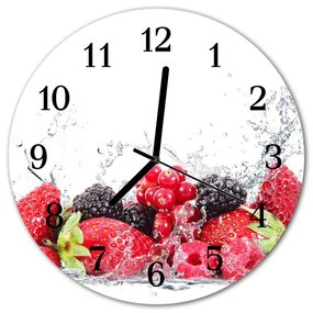 Skleněné hodiny kulaté ovoce