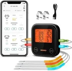 Inkbird BBQ teploměr IDT-34E-BW se 4 sondami WiFi  Bluetooth/80m