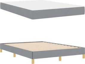Postel s boxspringem s matrací Světle šedá 160 x 200 cm textil 3398577