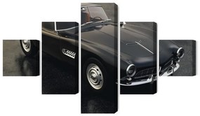Vícedílný obraz Vintage Černé Sportovní Auto Nedostatek Nedostatek Plátno Canvas 150x90