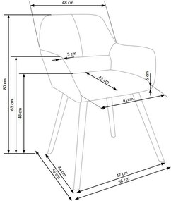 Jídelní židle K283, béžová