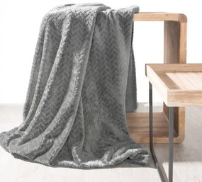Jemná dekorativní deka šedé barvy