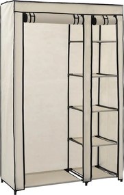 Skládací šatní skříň krémová 110 x 45 x 175 cm textil 282422