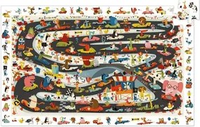 DJECO Puzzle Observation: Rallye / 54 dílků / 61x38 cm