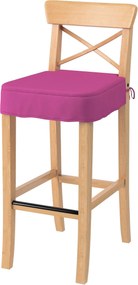 Sedák na židli IKEA Ingolf - barová barva růžová látka pletený vzor