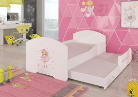 ADRK Furniture Postel dvojitá s matracemi PEPE II GIRL WITH WINGS 160x80 CH-Pep-II-Gir-Wing-n-E1850