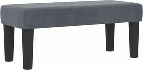 Postel s boxspringem s čelo Tmavě šedá 190 x 90 cm samet 3344481