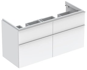 Geberit iCon - Skříňka pod dvojumyvadlo 1200 mm, 4 zásuvky, matná bílá 841520000