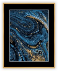 Obraz Abstract Blue&amp;Gold II 40 x 50 cm