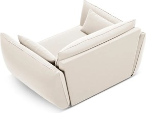 Béžové sametové křeslo Vanda – Mazzini Sofas