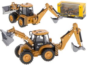 Creative Corner Bagr s nakladačem, buldozer s lžící Kovový model H-toys 1704 1:50