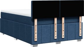 Box spring postel s matrací modrá 140x200 cm textil 3287111