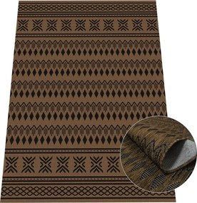 BE Koberec Eqos 0002 BROWN - hnědý obdélníkový Rozměr: 40x60 cm
