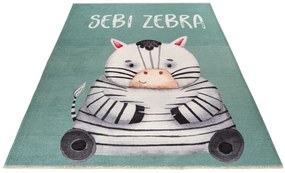 Obsession, Kusový koberec My Greta 614 zebra, 115x170, zelená, dětský pokoj