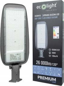 Led pouliční lampa Lucerna 200W 26000lm 6500K Vodotěsná Odolná Silná