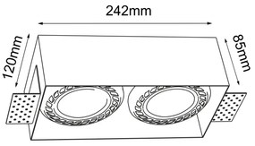 Brosline 3270 - Podhledové svítidlo CAGE 2xGU10/18W/230V černá