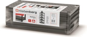 Prosperplast Regál plastový 5 polic STACKARO MIDDLE 74 x 36 x 172,5 cm - černý