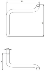 Deante Silia, nástěnný kulatý držák na ručníky, zlatá matná, DEA-ADI_R211