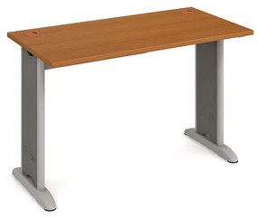 Stůl pracovní rovný 120 cm hl. 60 cm - Hobis Flex FE 1200 Dekor stolové desky: třešeň, Barva nohou: Stříbrná