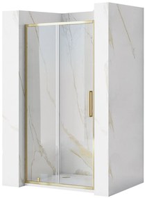 Rea Rapid Slide, posuvné sprchové dveře 1500 x 1950 mm, 6mm čiré sklo, zlatý profil, REA-K5617