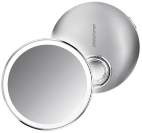 Kapesní kosmetické zrcátko Simplehuman Sensor Compact, LED světlo, 10x zvětšení, nerez