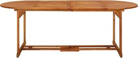 Zahradní jídelní stůl 220 x 90 x 75 cm masivní akáciové dřevo 315949
