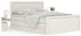 Béžová boxspring postel s úložným prostorem 140x200 cm Lavenda – Maison de Rêve