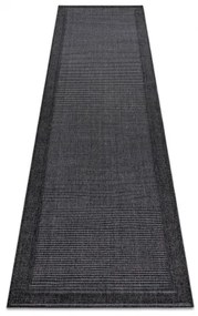 Dywany Luszczow Kusový koberec, běhoun TIMO 5979 SISAL venkovní rám černý Rozměr koberce: 70 x 200 cm