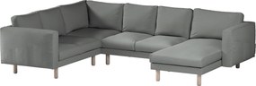 Potah na pohovku IKEA Norsborg rohová, 5-místná se šezlongem barva modrá látka pletený vzor