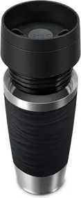 Emsa Travel Mug Waves 0,36 l černá / Termohrnek / nerezová ocel / sili