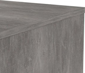 Falco Komoda SIMPLICITY 236, beton/bílý lesk