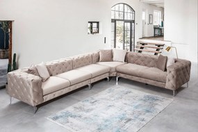 Designová rohová sedačka Rococo béžová - pravá