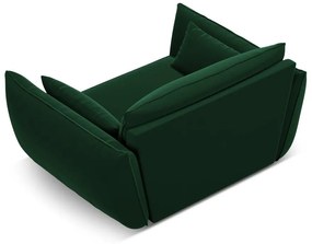 Tmavě zelené sametové křeslo Vanda – Mazzini Sofas