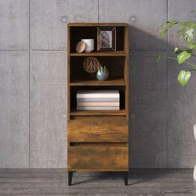 Fionshop 263910946 Skříň highboard kouřový dub 40 x 36 x 110 cm kompozitn