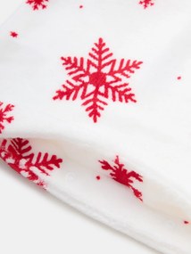 Sinsay - Sada plyšových povlaků na polštáře se vzorem sněhových vloček 2 pack - červená