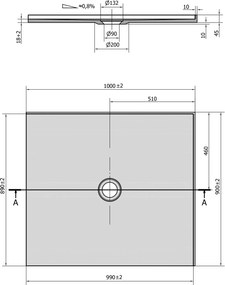 Polysan MIRAI 100 x 90 cm 73172 sprchová vanička z litého mramoru pravá