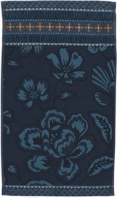 Pip Studio bavlněný froté ručník na ruce Jasmine Jacquard tmavě modrý 30x50 cm (Jasmine Jacquard bavlněný froté ručník 30x50 cm)