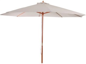Slunečník Florida Ø 3,5m - polyester/dřevo 7kg - krémová